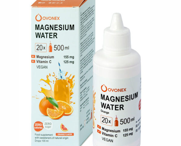 Magnesium water Orange 100ml 20 x 500 ml od Ovonex – Body Nutrition